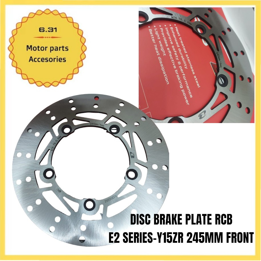 RCB E2 SERIES DISC BRAKE PLATE Y15ZR V1 V2 245MM STANDARD 5 HOLE 5 ...