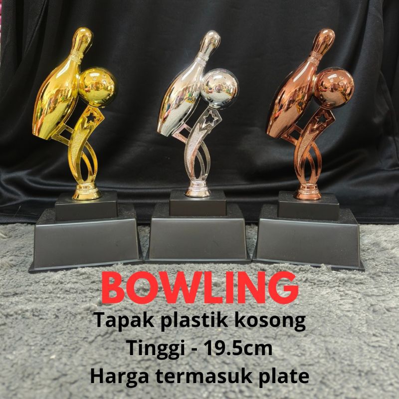 BOWLING/BADMINTON/PING PONG TROPHY Tapak plastik kosong. Harga TERMASUK ...
