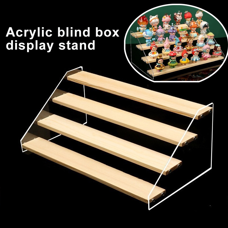 4th/5th floor display rack acrylic wooden transparent bracket blind box ...