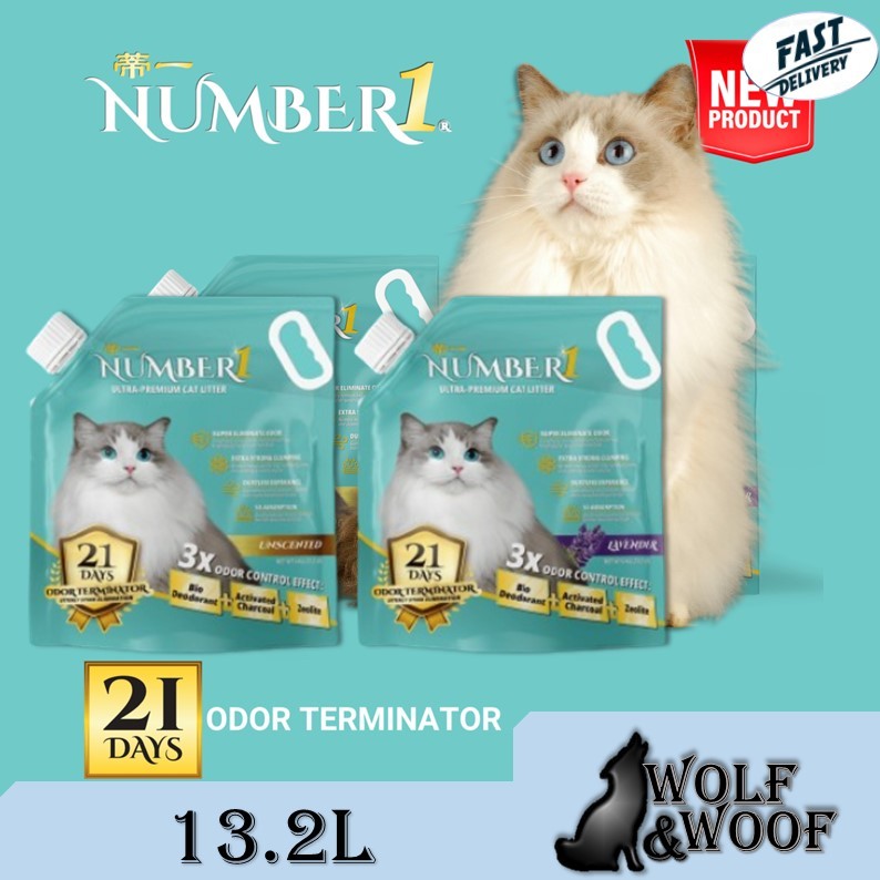 Number 1 Ultra Premium Cat Litter 13.2L / 6kg ( Everclean cat litter ) | Shopee Philippines