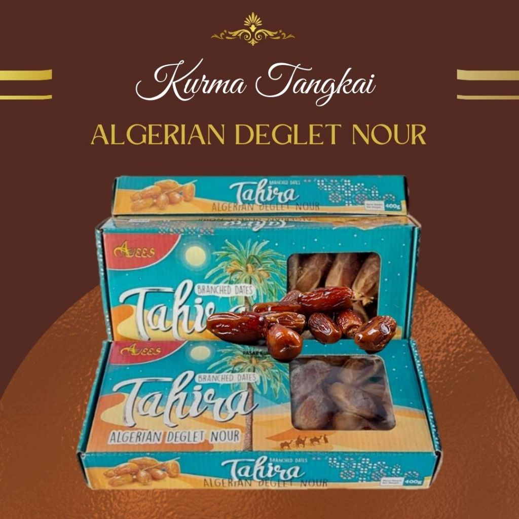 Kurma Tangkai Algerian Fresh l Deglet Nour l Branched Dates l 400g ...