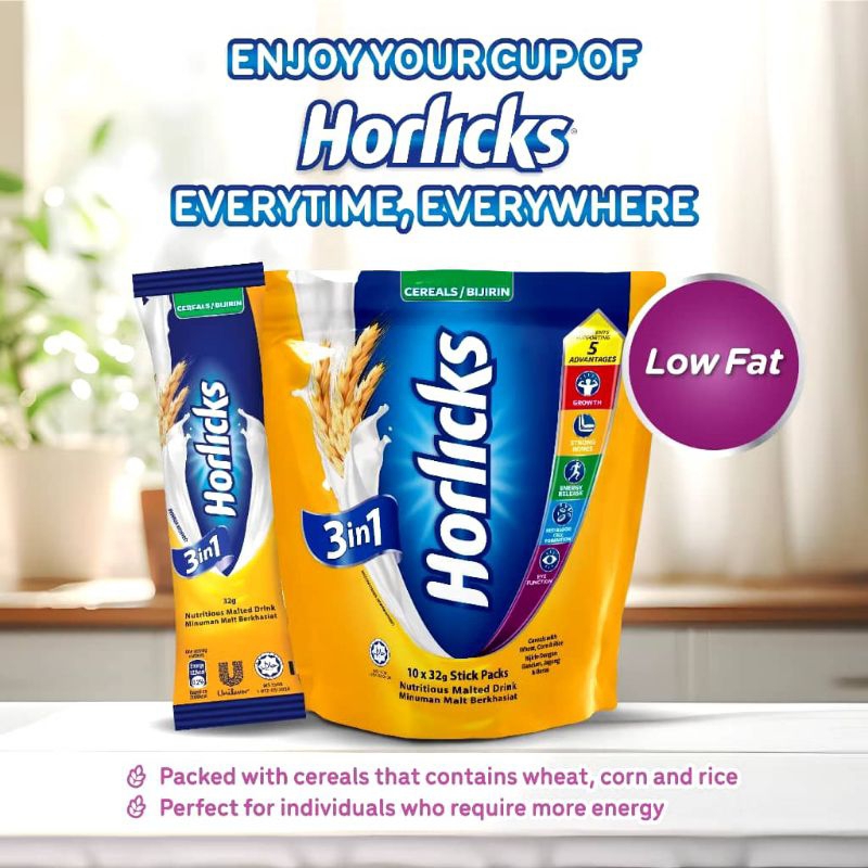 Horlicks 3 In 1 malted Drink (10 x 32g)&(10x28g) | Shopee Philippines