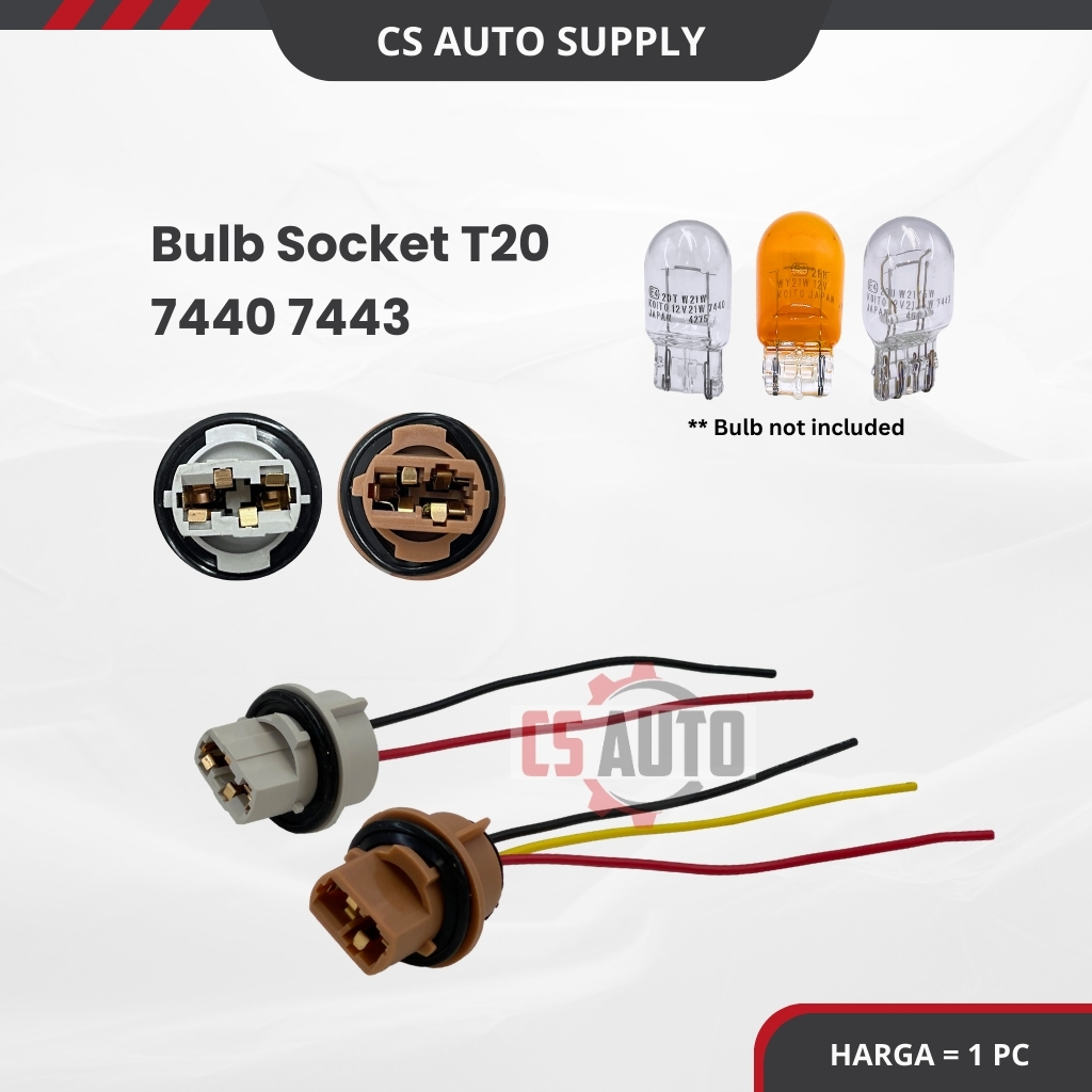 CS 1pc T20 7440 7443 1881 1891 W21W W21/5W Bulb Holder Socket Connector ...