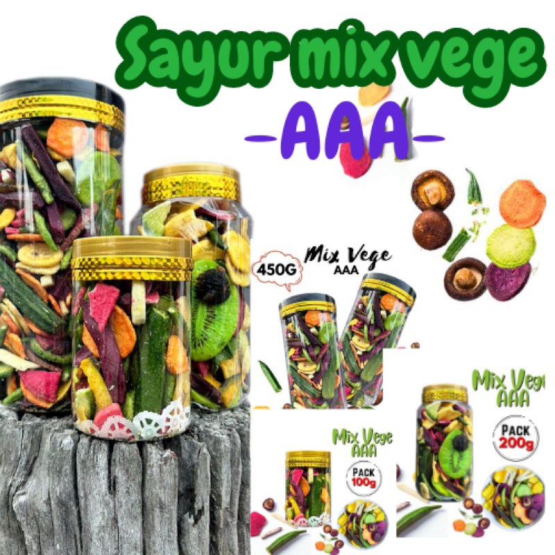MIX VEGE GRED AAA (KEREPEK SAYURAN & BUAHAN KERING GRED AAA) | Shopee ...