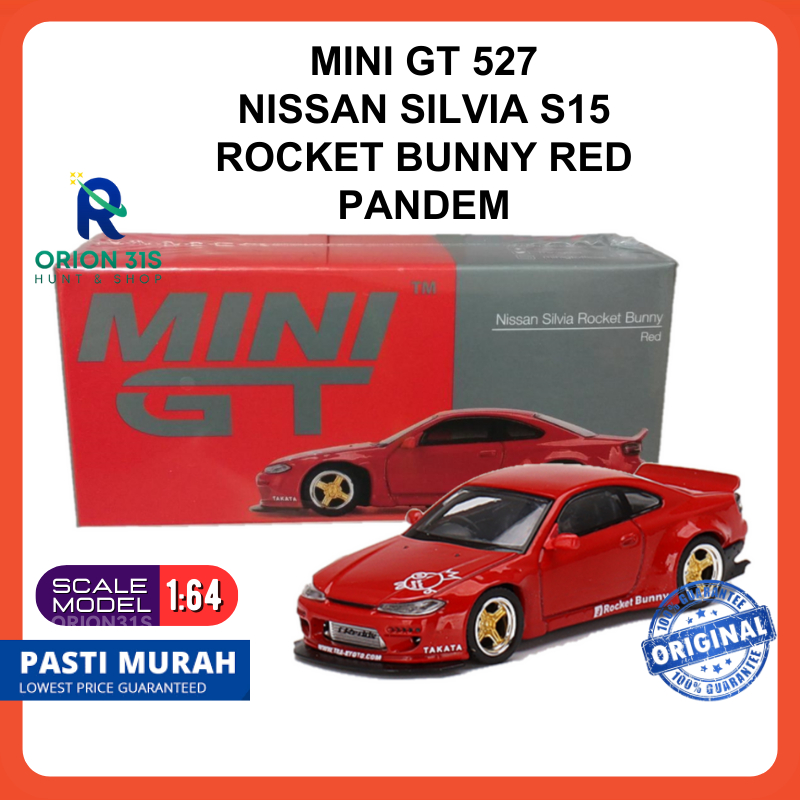 Mini GT Nissan Silvia S15 Rocket Bunny Red 527 RHD Pandem Sealed Box ...