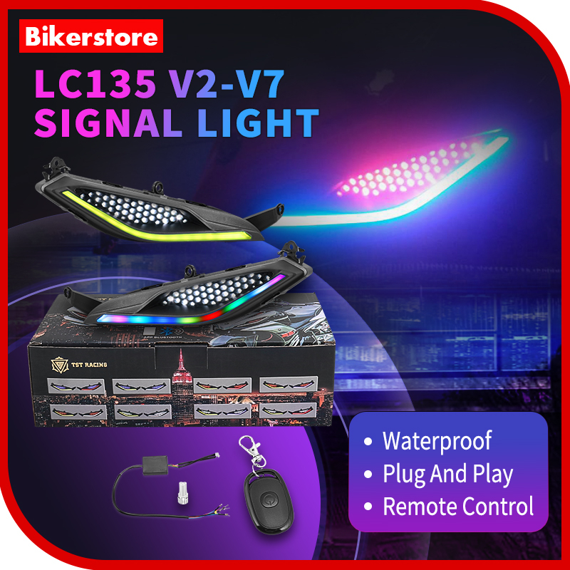 LC135 RGB Mata Gaban LED Lampu Dada Pilot Light LC135 V2 V3 V4 V5 V6 V7 Signal Light With Remote ...