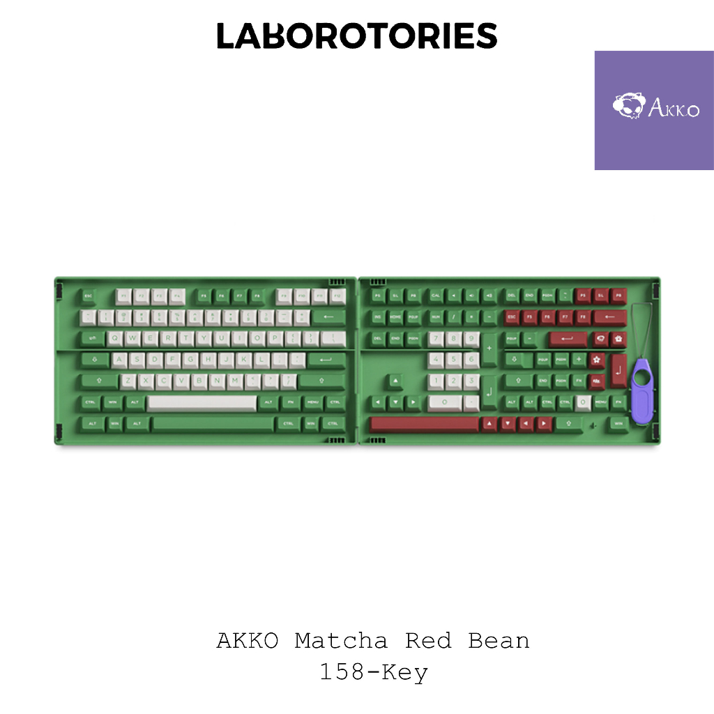 [LABOROTORIES] Akko Matcha Red Bean 158-Key ASA Profile PBT Double-Shot ...