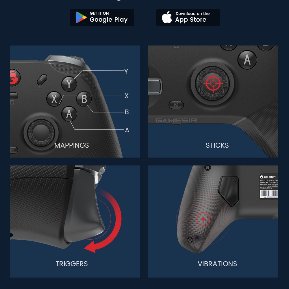 GameSir T4 Cyclone Pro Multiplatform Wireless Gamepad with Hall Effect ...