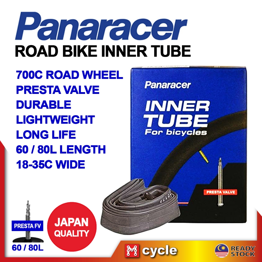 PANARACER Japan Road Bike Inner Tube 700c 25c 35c 60mm 80mm Presta FV ...