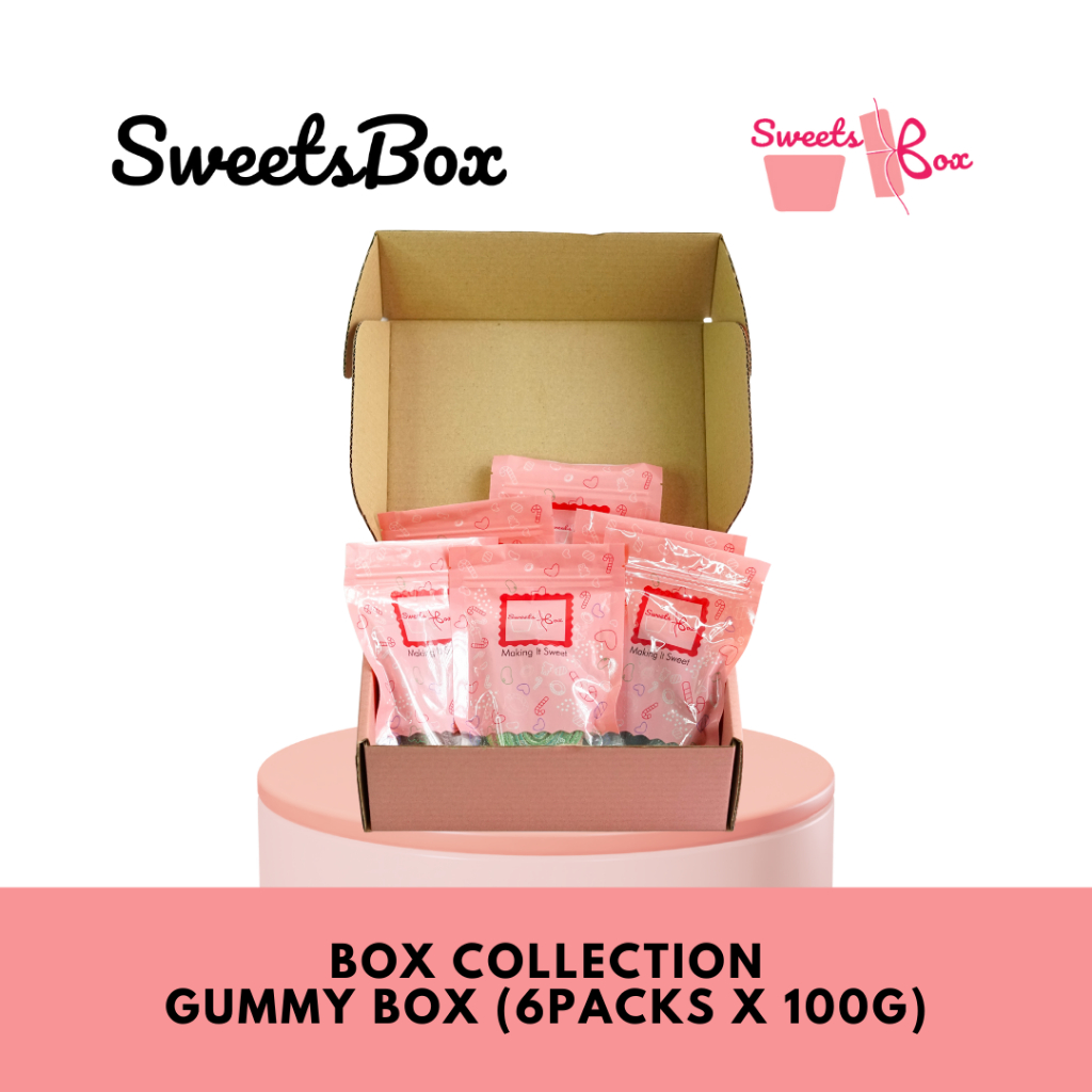 Sweetsbox Gummy Box -100g x 6 packs - Halal Candy Gummy Box - Snacks ...