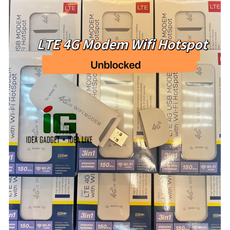4G LTE USB Modem Dongle 150Mbps for Laptop PC Network Sim Card WiFi Hotspot Modified Unlimited ...