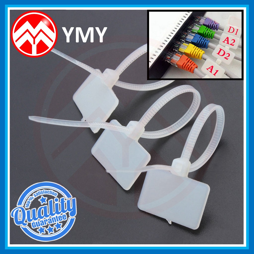 100PCS Self-Locking Nylon Cable Tie Marker 110MM X 2.5MM Multipurpose ...