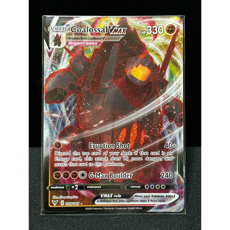 Pokemon Card Ptcg 099/185 Coalossal Vmax | Shopee Philippines
