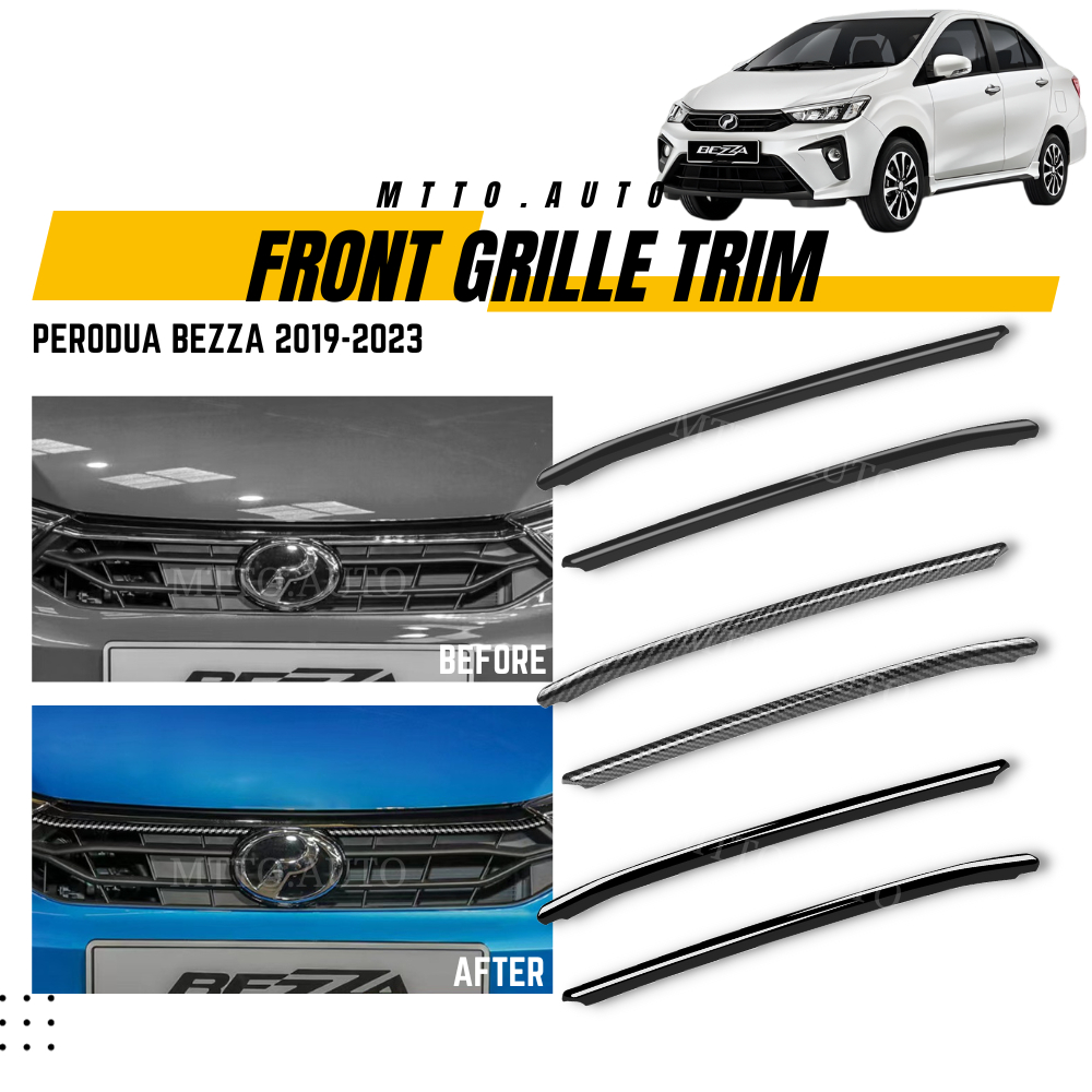 MTTO Perodua Bezza 2019-2023 Exterior Car Front Grille Trim Garnish ...