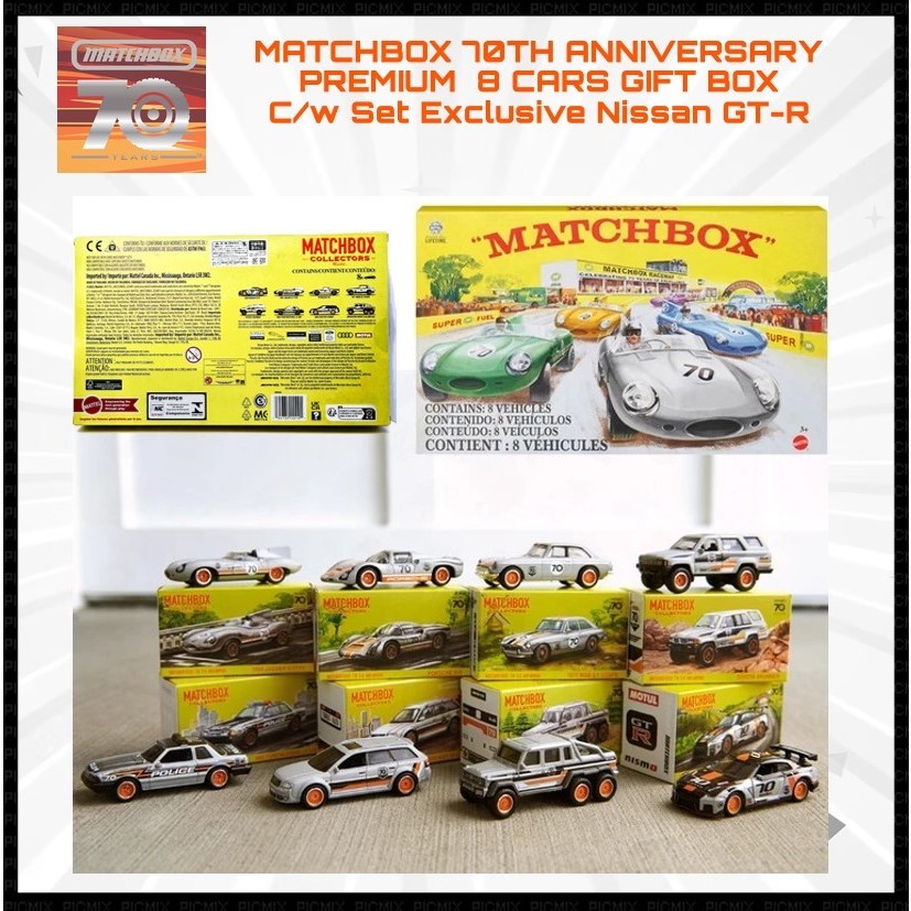 MATCHBOX 70th Anniversary Premium 8 Car Box Set Come With Exclusive ...