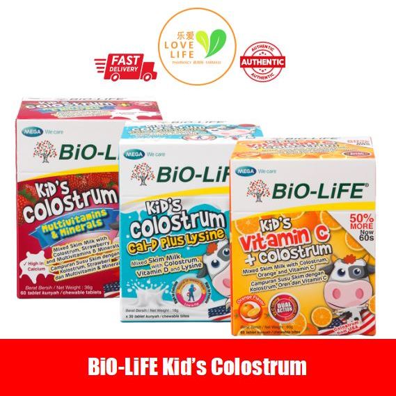 BiO-LiFE (biolife) Kid’s Colostrum Cal-D Plus Lysine/Multivitamin ...