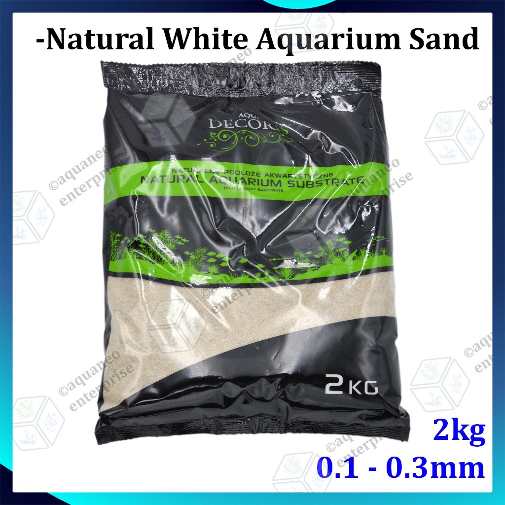 Aquael Decoris Quartz Sand 2kg (0.1-0.3mm) aquarium sand stone pasir akuarium hiasan putih merah ...
