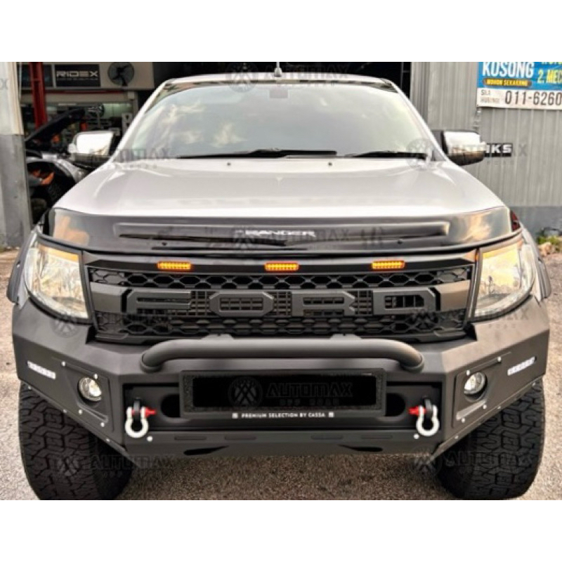 Ford Ranger T6 2012-2015 Front Grill With 3 LED ranger t6 grill 4x4 Car Accessories | Shopee ...