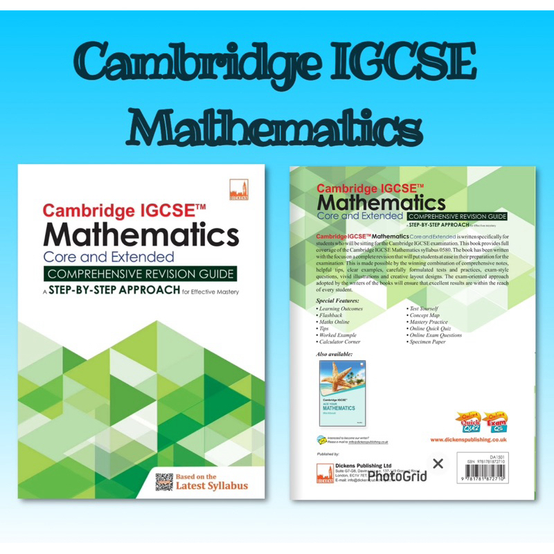 Cambridge IGCSE • Mathematics Comprehensive Revision Guide | Shopee ...
