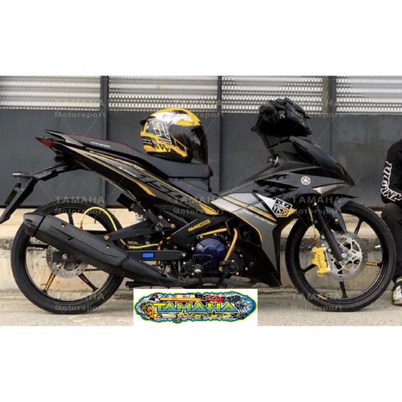 Yamaha Y15 Y15zr V1 V2 yellow robot customer full black cover set free ...