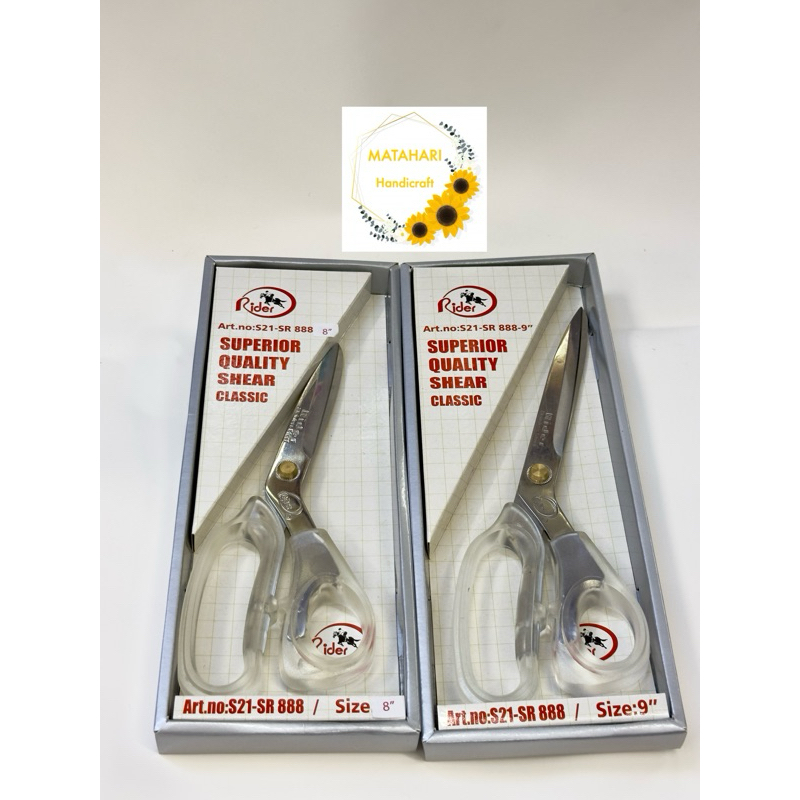 GUNTING KAIN SIZE 8”& 9"(RIDER) Tailoring Scissors Gunting Kain Rider ...