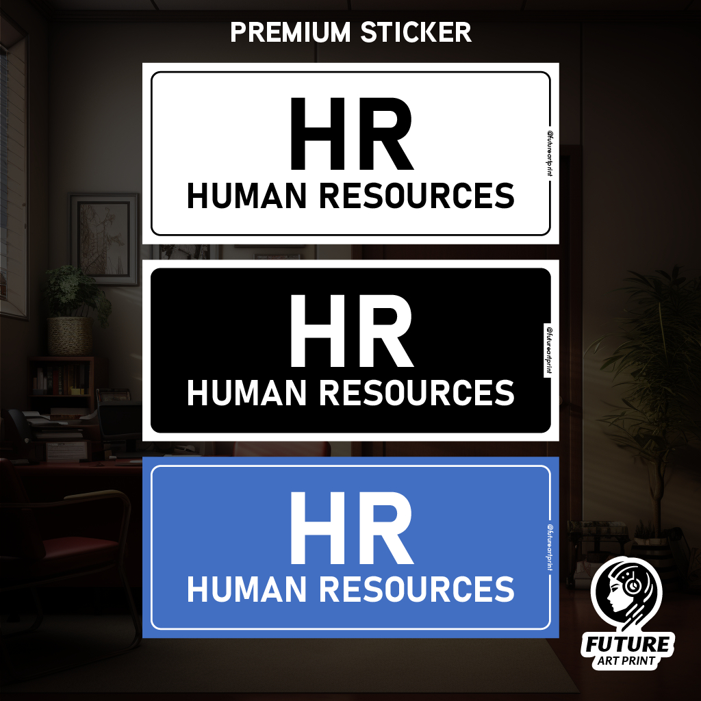HR Human Resources. Premium Sticker Sign Notice Signage Label ...