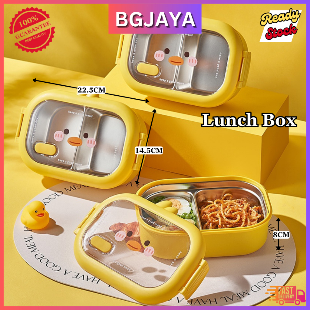 Cute Duck Cartoon Lunch Box Storage Bag Food Container Microwavable ...