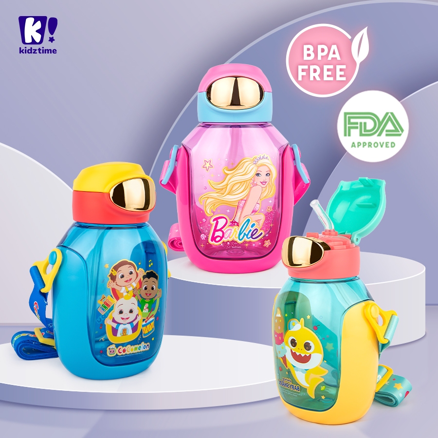 Kidztime x 550ml PP + Tritan Oasis Water bottle Childrens Kids Drinking Bottle Straw Water ...