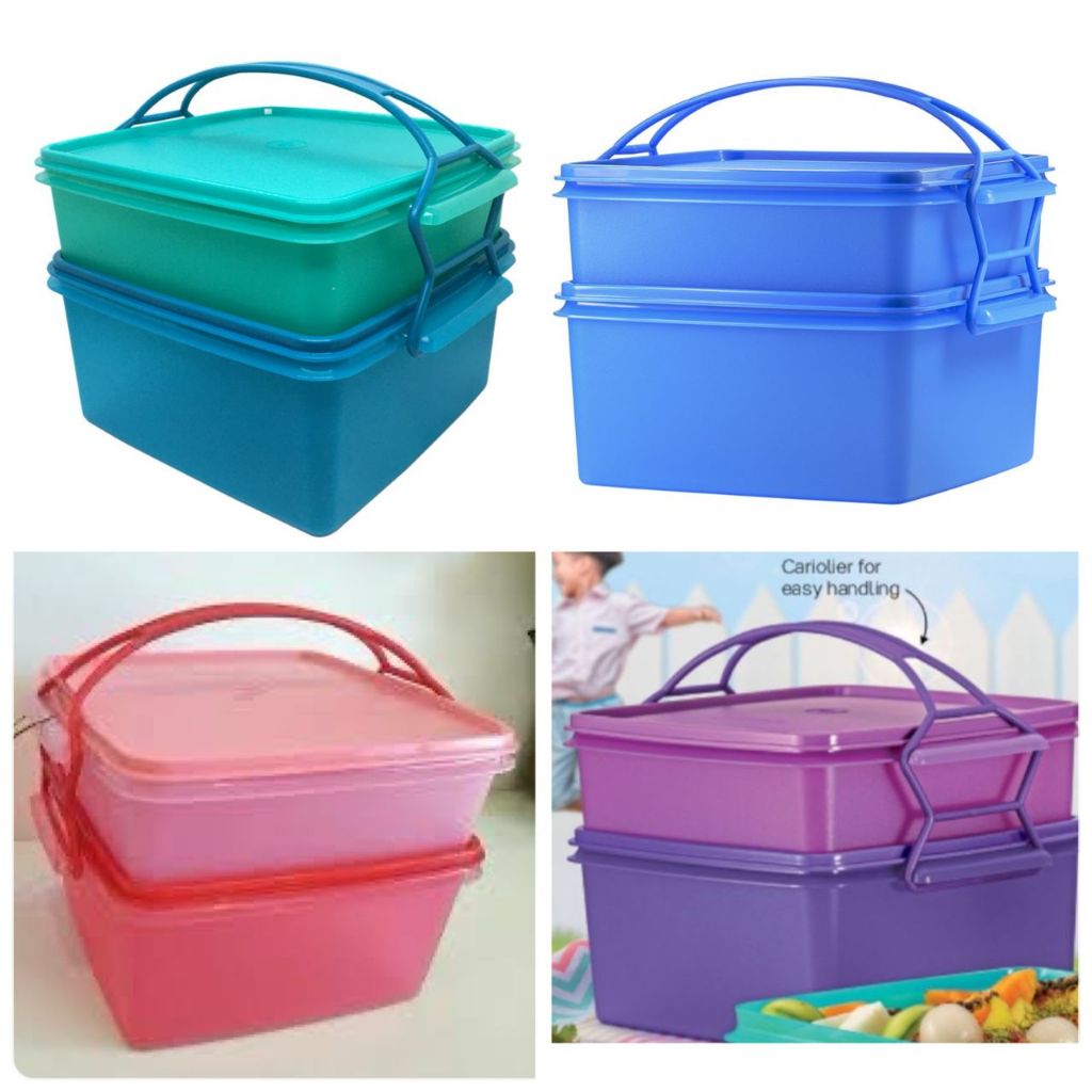 2057 Tupperware Jumbo Goody Box with Cariolier/ Tupperware Tiffin ...