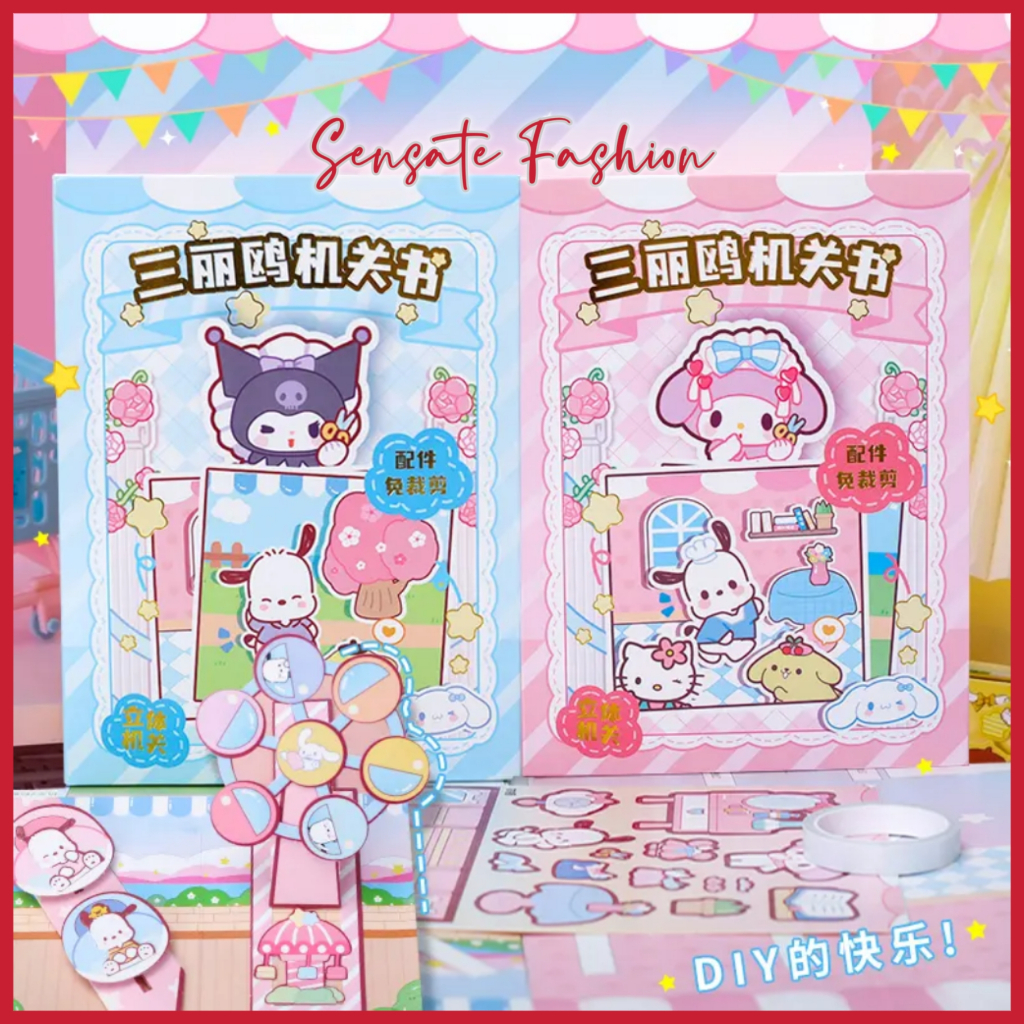Sanrio Sanrio 3D Mechanism DIY Quiet Book-Kurome+Melody High-Appearance ...