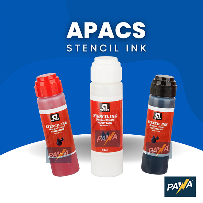 Apacs Badminton Tennis Squash Racquet Racket Stencil Ink (Solvent-Based ...
