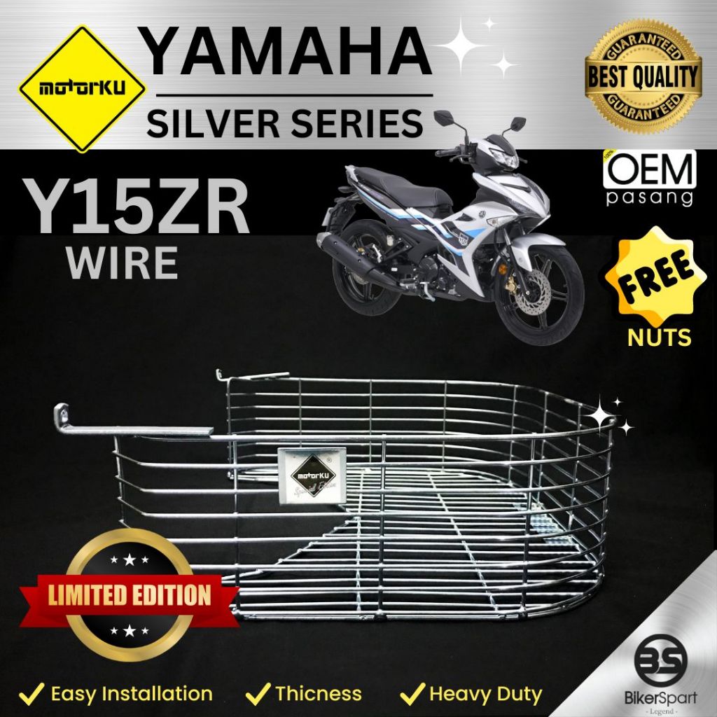 EDISI SILVER Raga Besi Jaring Silver Edition Bakul Motor Yamaha YSUKU ...