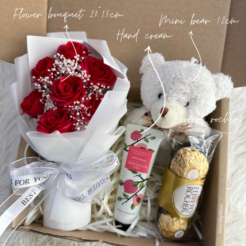 GIRL SET FLOWER BOUQUET VALENTINE SET SURPRISE BIRTHDAY ANNIVERSARY GIRLFRIEND BOX | Shopee ...