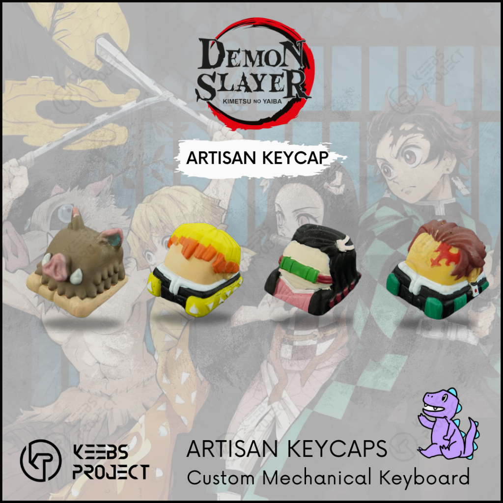 Demon Slayer Artisan Keycaps 1U for Mehcanical Keyboard Keebs Project ...
