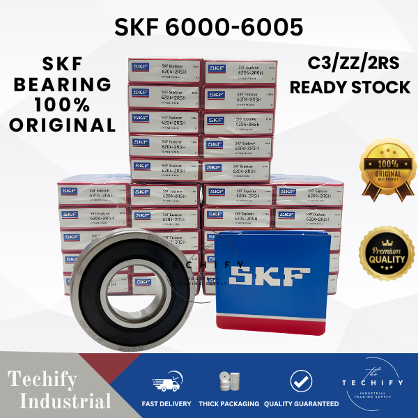 SKF 6000, 6001, 6002, 6003, 6004, 6005 Open, ZZ, 2RS Deep Groove Ball ...