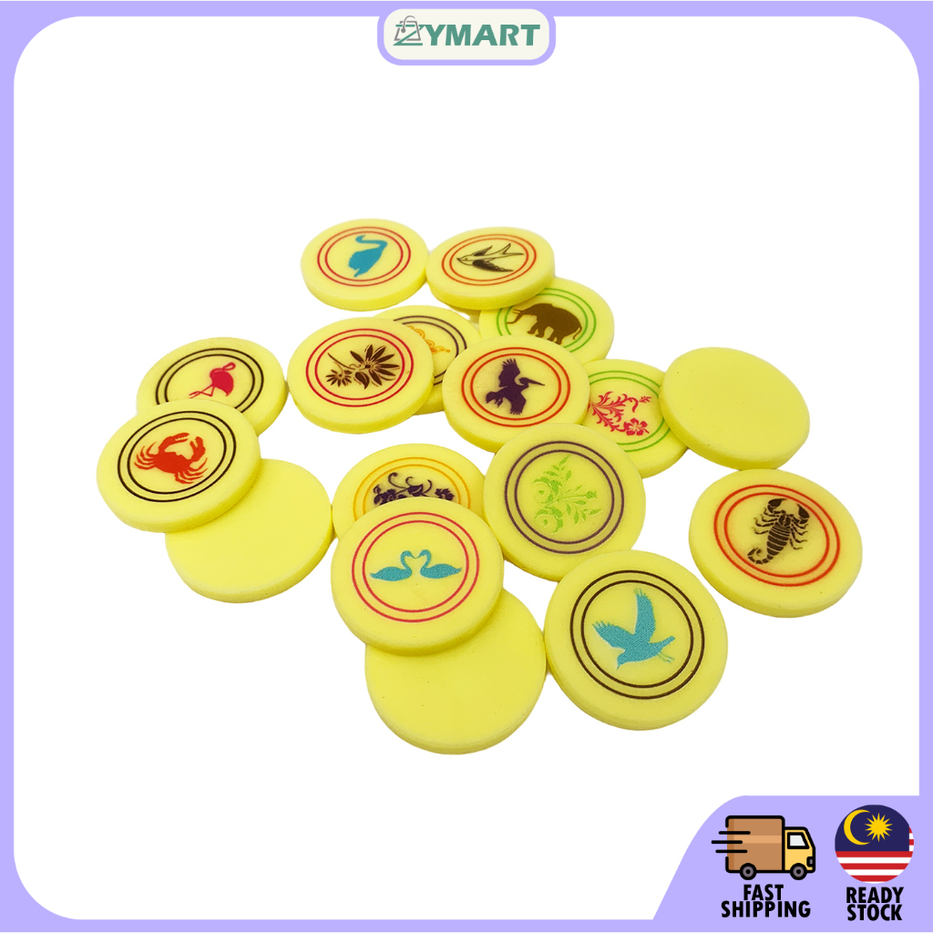 Carrom Striker 5.5mm with Plastic Casing (Colour with pattern) | Shopee ...