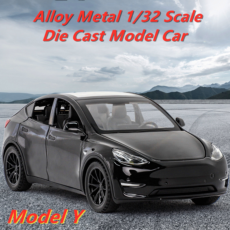 1/32 Tesla Model Y Alloy Diecast Model Vehicle Toy Pull Back with Light ...