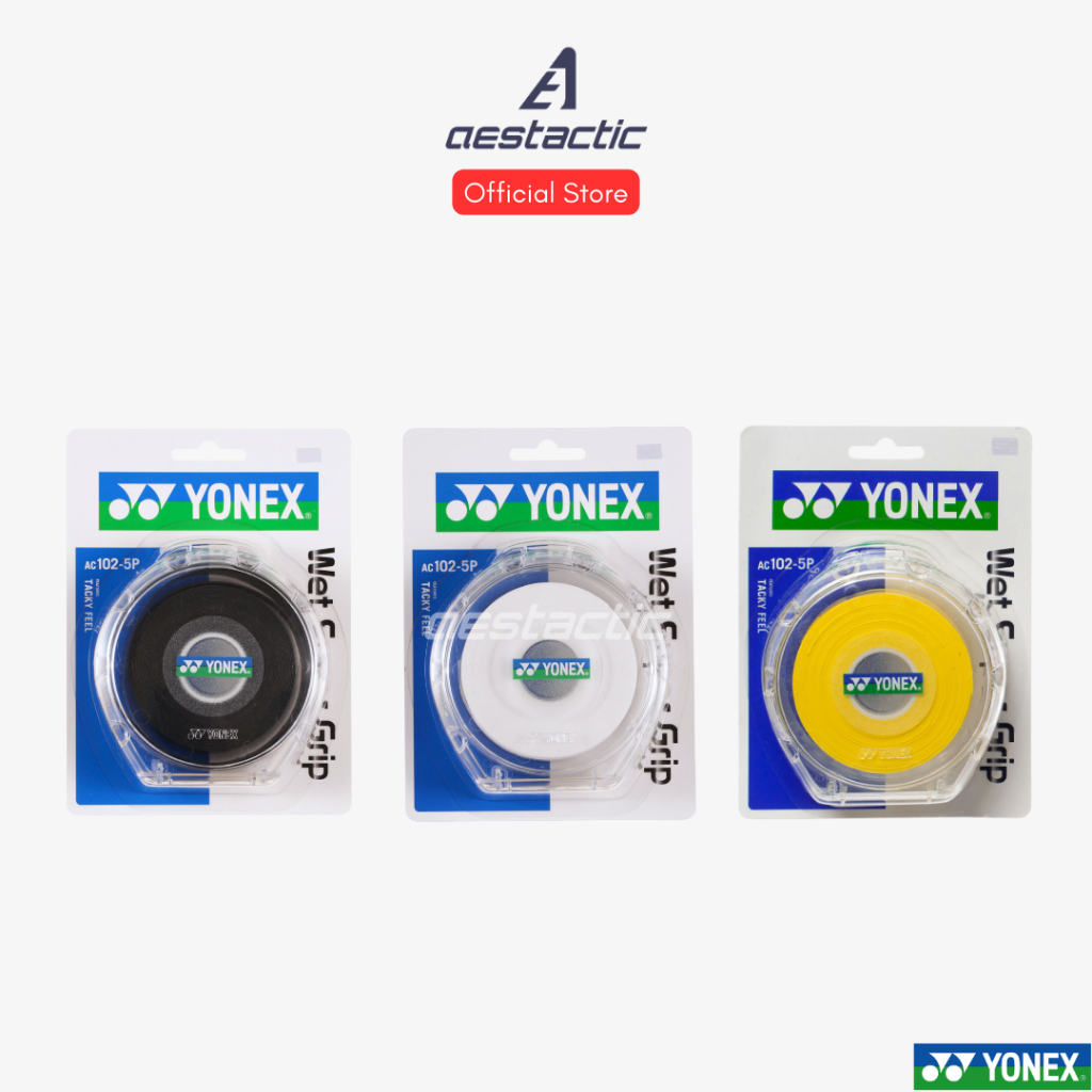 YONEX Badminton Wet Super Grip AC102-5P with storage casing (5 in a pack) | Shopee Philippines
