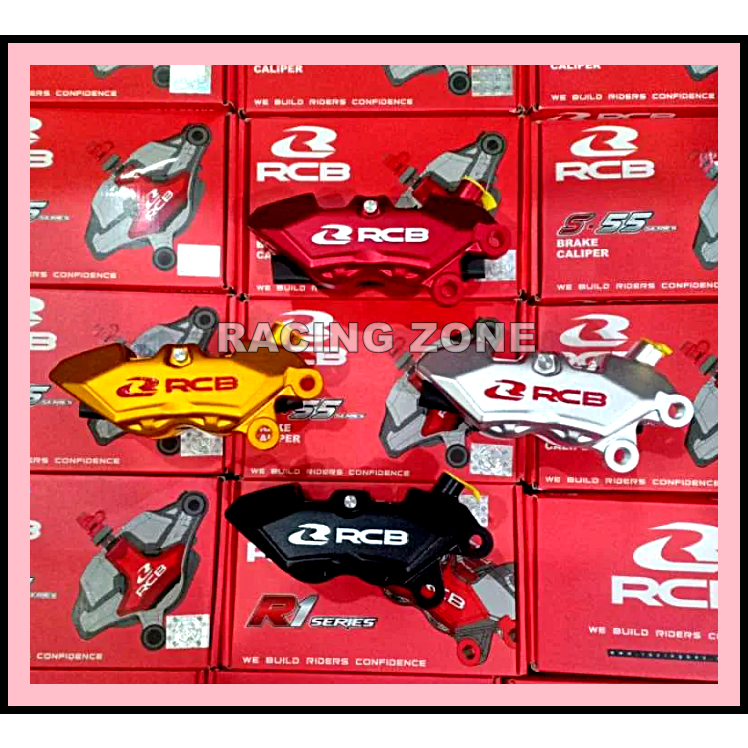 RCB R1 SERIES BRAKE CALIPER ( kanan / right ) 4 PISTON UNIVERSAL ( NO ...