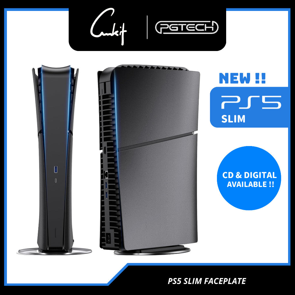 PGTECH PS5 Slim Faceplate Cover Replace Cover PS5 Slim CD Version PS5 SLIM Digital Version ...