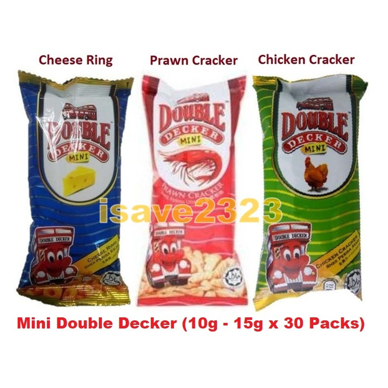 Mini Double Decker - Chicken / Prawn / Cheese Ring (10g - 15g x 30 Packs) | Shopee Philippines