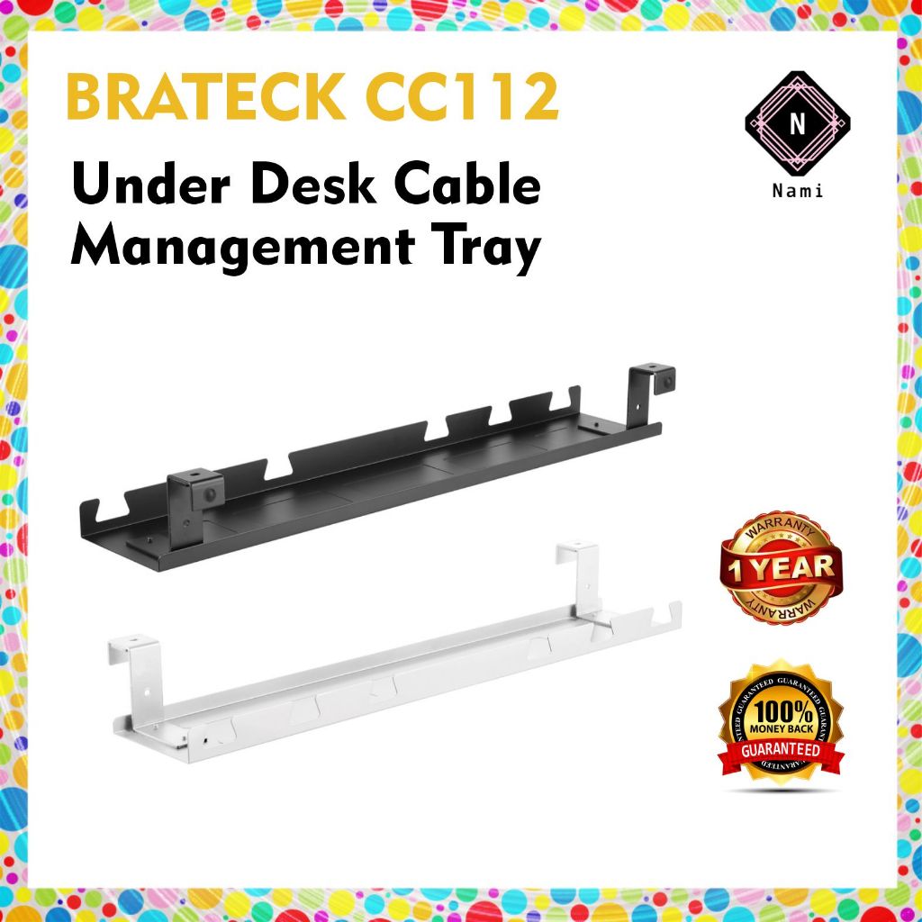 BRATECK CC112 Under Desk Cable Management Tray | Shopee Philippines