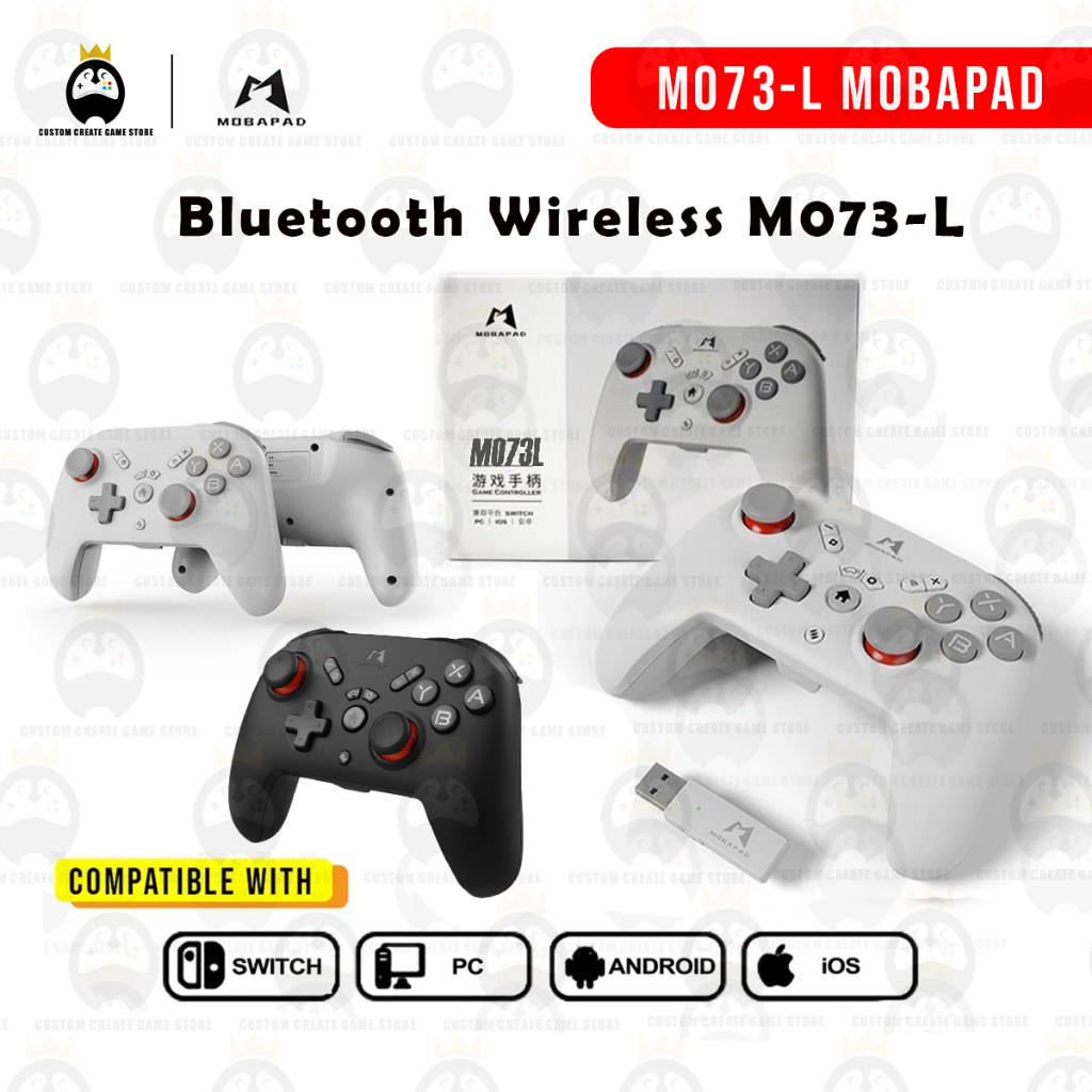 MOBA PAD MOBAPAD M073-L Bluetooth Gaming Wireless Controller with Receiver for Nintendo Switch ...