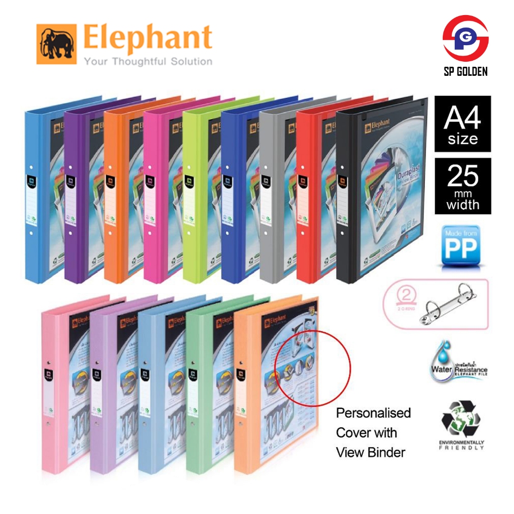 Elephant A4 Colour 2D Ring File 221VB Arch Folder (1pc) | Shopee ...