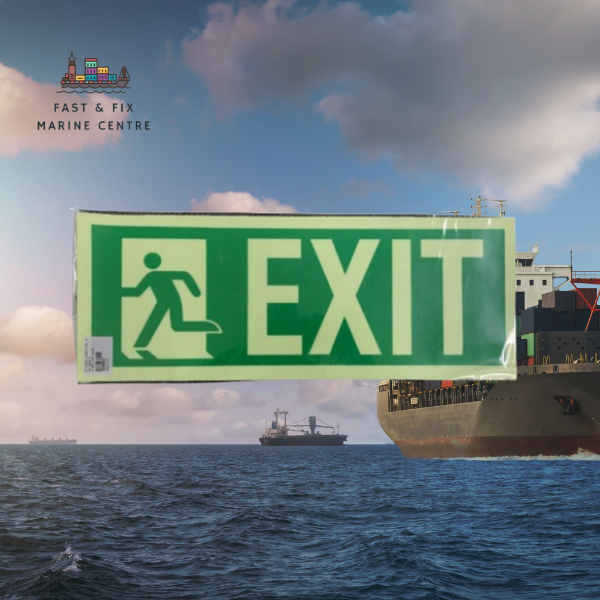 DIRECTION SIGN EXIT LEFT (150MM X 400MM) (IMPA CODE: 334411) | Shopee ...