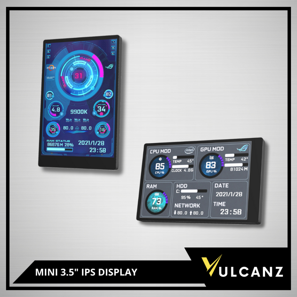 TURING 3.5 INCH IPS SENSOR PANEL DISPLAY SMART SCREEN FOR PC SETUP ...