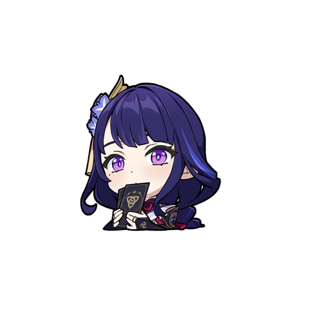 Genshin Impact Sticker Waterproof Raiden Shogun 原神 雷电将军 Electro 雷神影 Ei ...