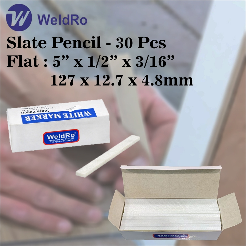 WELDRO SLATE PENCIL WHITE MARKER/SLATE PENCIL (30PCS/PKT) | Shopee ...