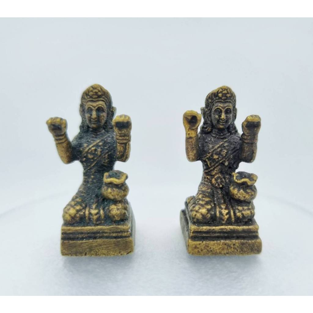 T Thailand Bronze Small Amulet Hands Goddess of Fortune Goddess Height ...