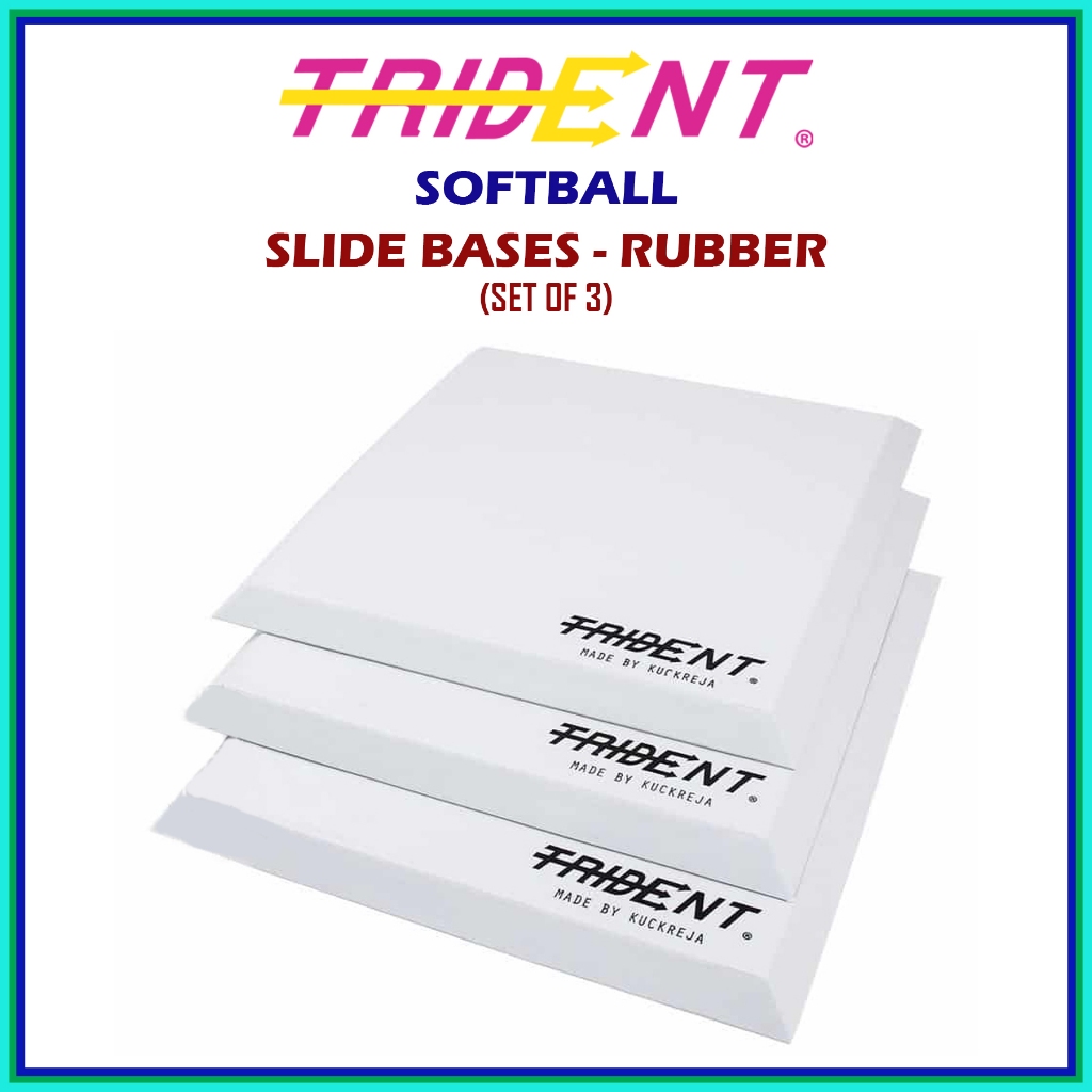 Trident Softball Baseball Slide Bases – Rubber (Set of 3) | Shopee ...